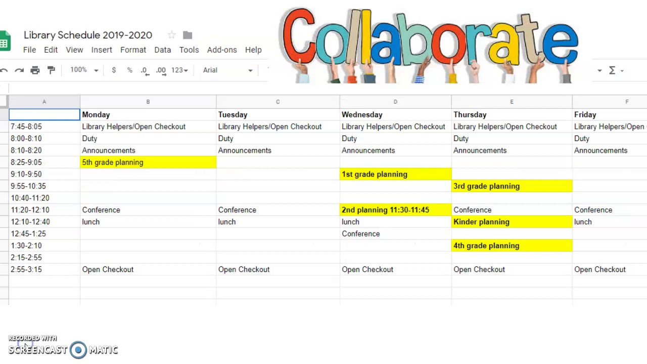 Library Schedule Explanation - YouTube