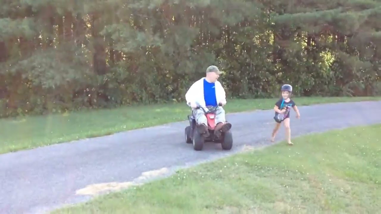 Big Man Takes Little Girl's Tiny ATV: Kazuma 50cc Almost WipesOut ...