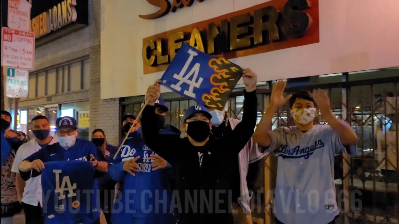 Whittier blvd cruise after dodgers win championship 2020 - YouTube