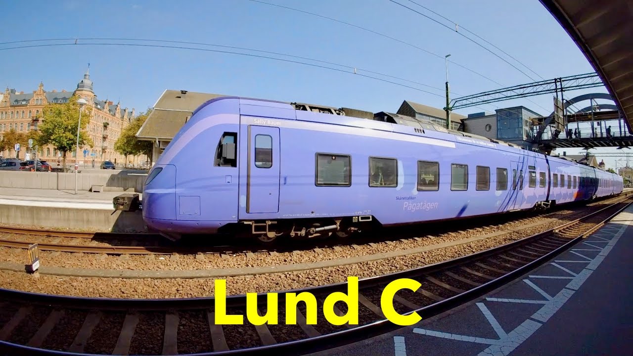 Trains in Sweden: Lund central station - YouTube