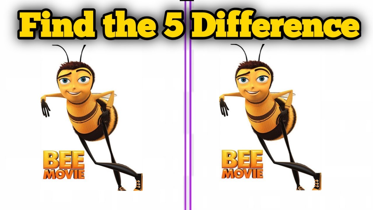 TRY TO FIND THE 5 DIFFERENCE IN BEE MOVIE CARTOONS CHARACTER! - YouTube