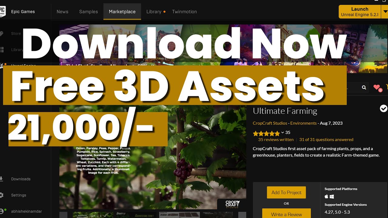 Free 3D Assets worth 21,000/- absolutely Free Download now! - YouTube