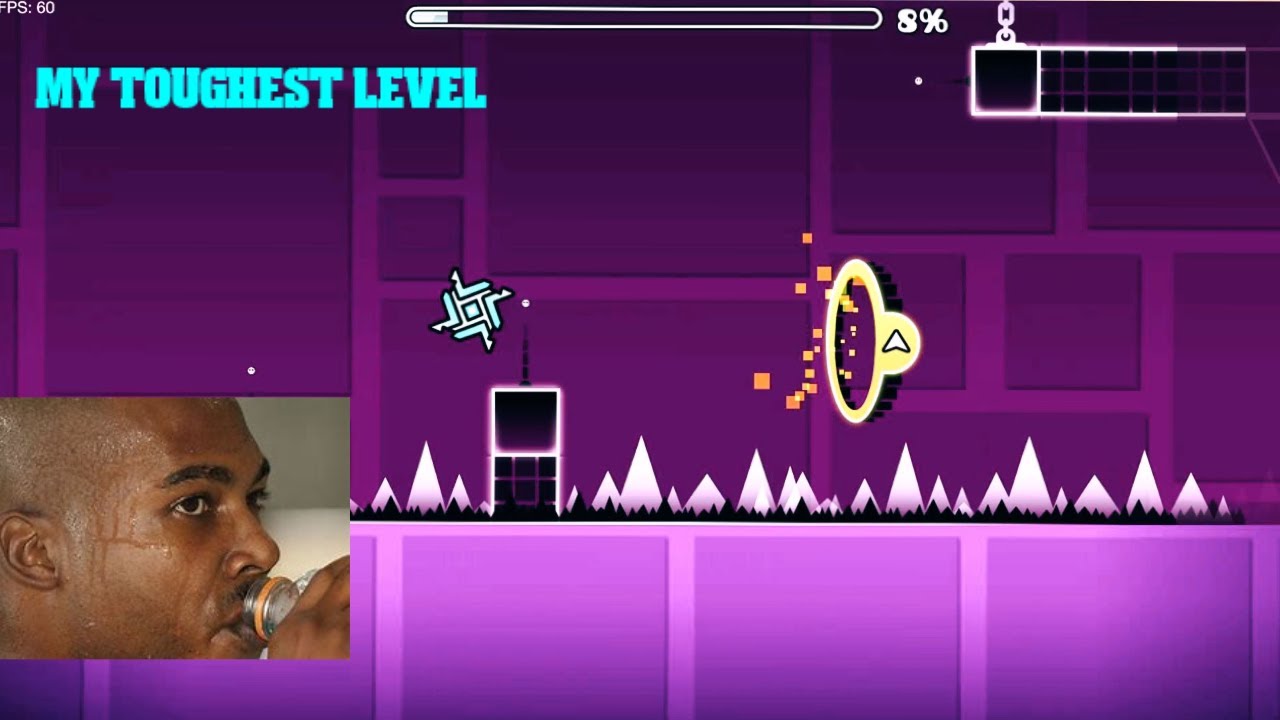 I finished my toughest level yet on GEOMETRY DASH [cycles] - YouTube