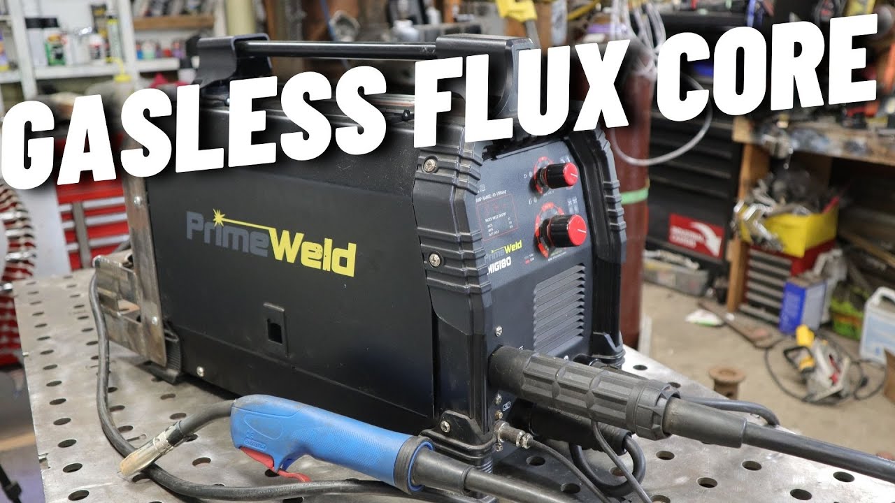 Gasless Flux Core Welding [ Primeweld Mig 180 ] - YouTube
