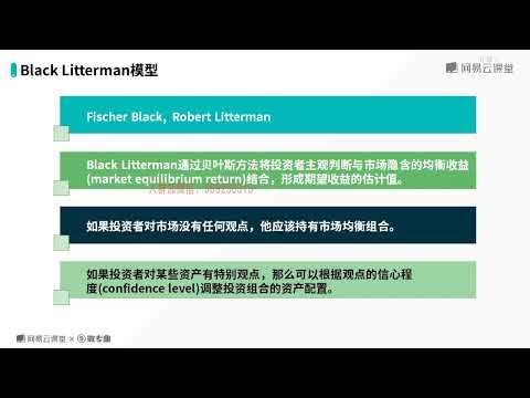 8 4 Black Litterman模型 - YouTube