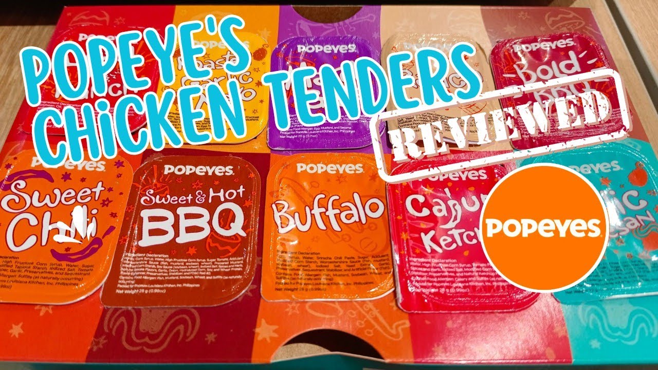 POPEYE'S NEW CHICKEN TENDERS WITH 10 FLAVOR DIPS REVIEW WITH BHA MELODY ...