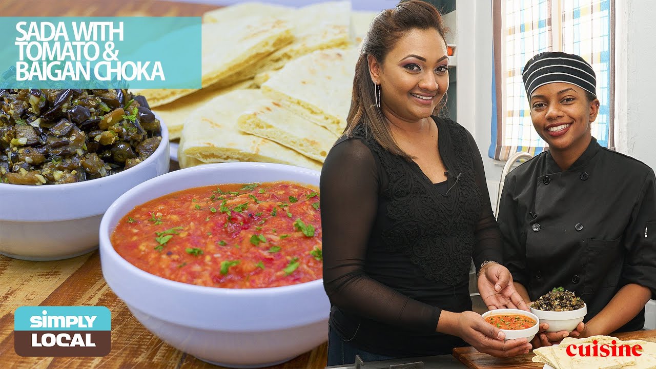 Sada Roti + Tomato Choka & Baigan (Eggplant) Choka with Trini Cooking ...