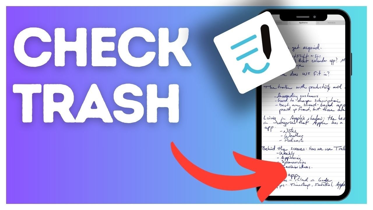 How to check trash on Goodnotes? - YouTube
