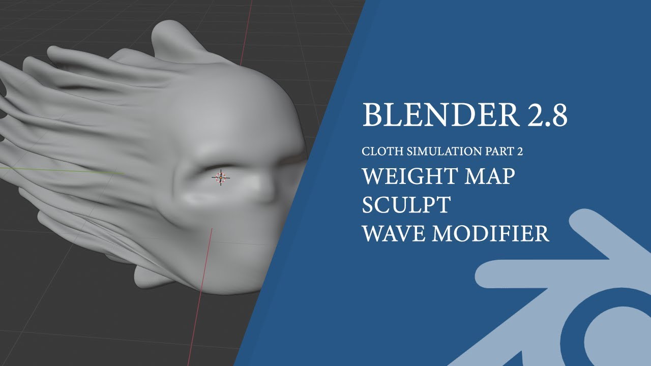 Blender 2.8 Tutorial : Cloth Simulation Weight map, ReSim - Wave modifier Part 2 of 2 - YouTube