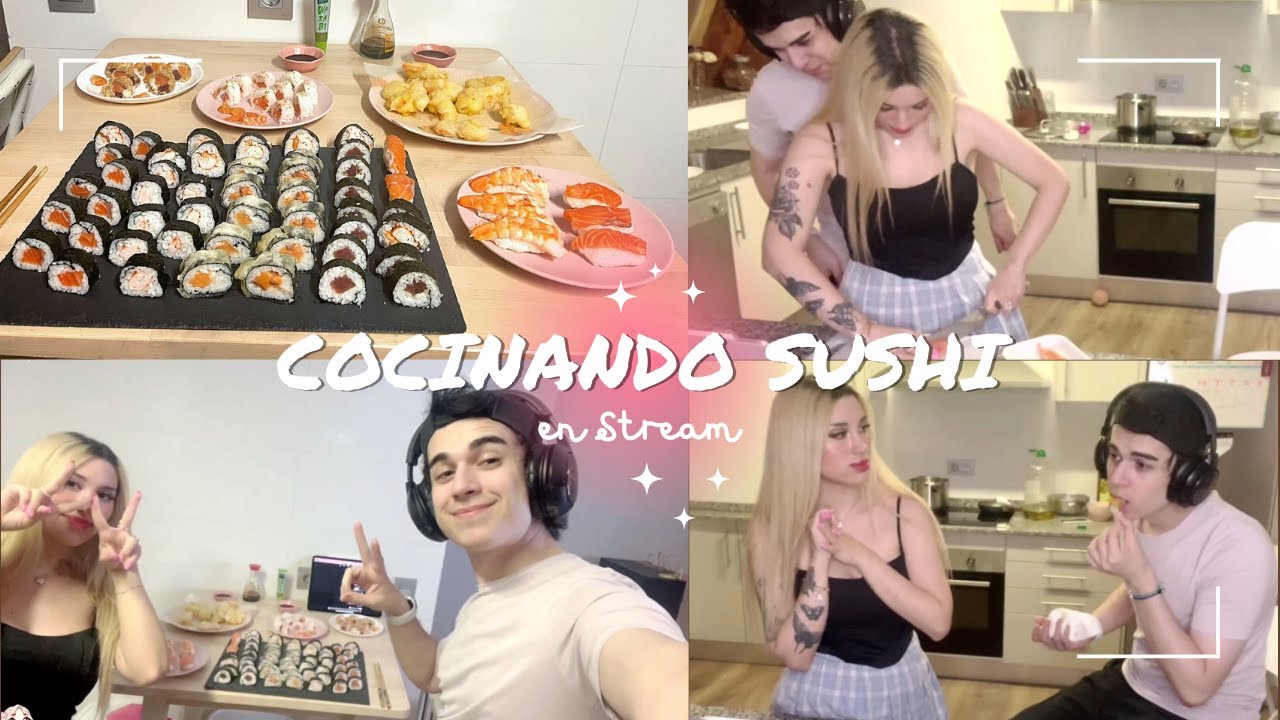 KATTH Y ELOJONINJA COCINANDO JUNTOS SUSHI (SALE MAL) 🤣 - YouTube