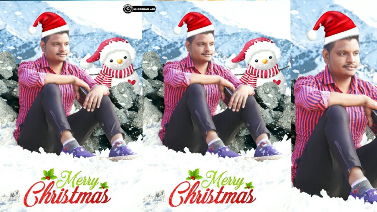 Christmas photo editing tutorial 2019 || Merry Christmas photoshop ...