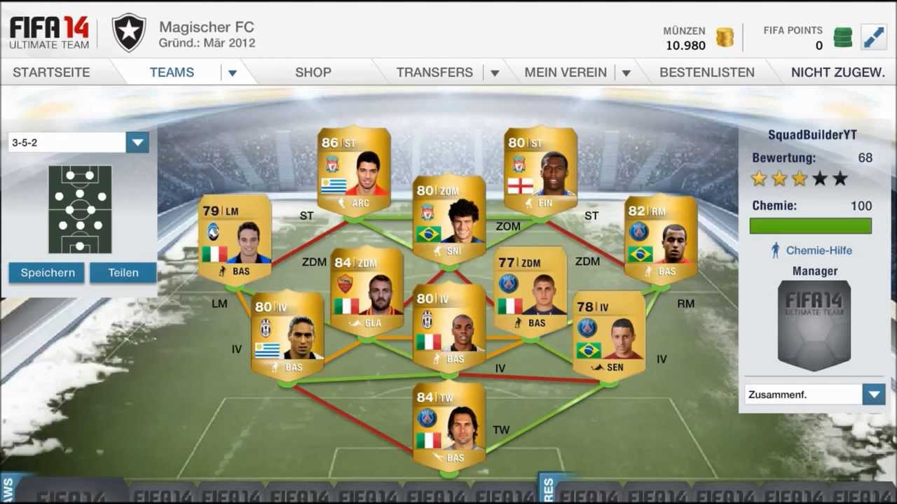 Fifa 14 90K Suarez SquadBuilder - YouTube