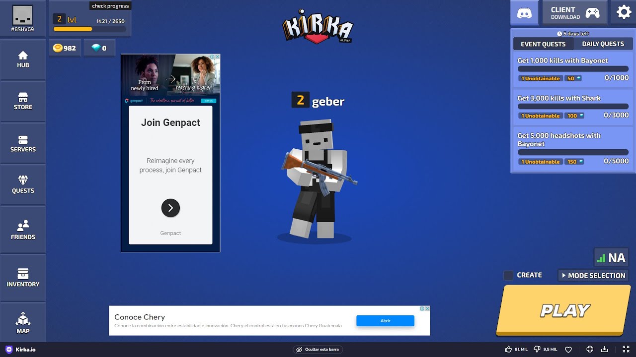 ¡ jugando nuestra primera vez en Kirka io ! 😊 - YouTube