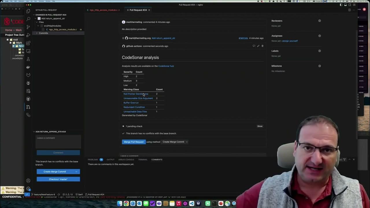CodeSonar, GitHub (Non-Enterprise), VS Code and a private runner - YouTube