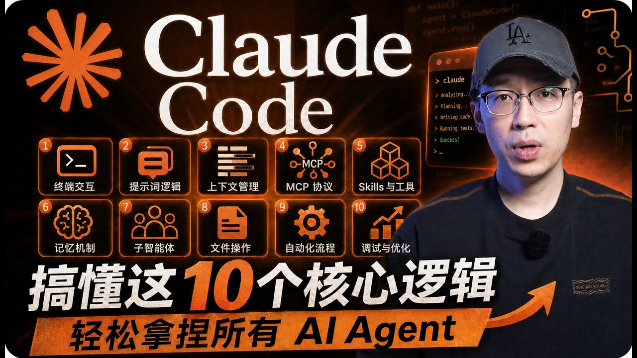 零基础吃透 Claude Code：搞懂这10个核心逻辑，轻松拿捏所有 AI Agent - YouTube