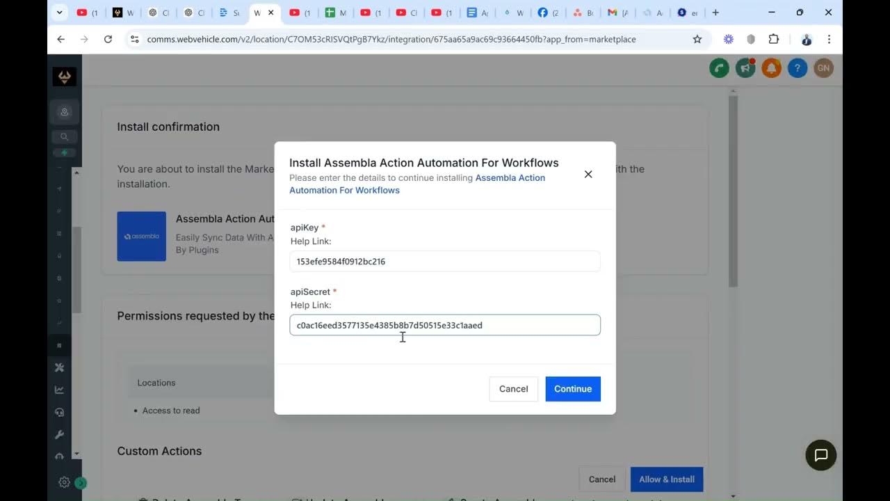 How to Connect Assembla with HighLevel Workflow actions in GHL. Integrate Assembla and # ...