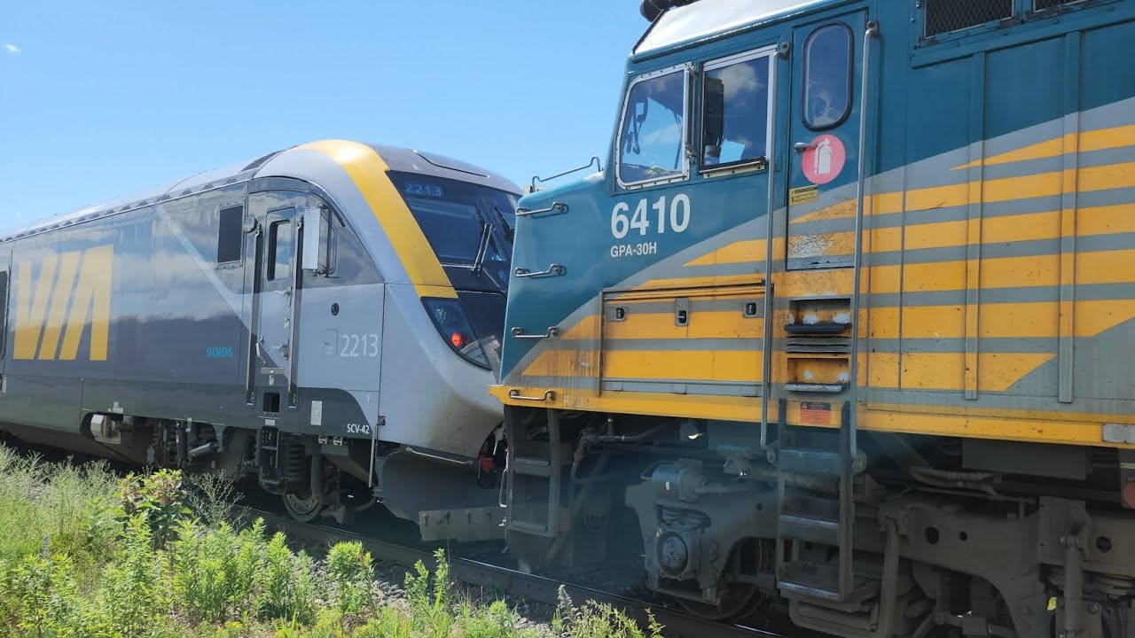 (Rare J-Train!) 3 Hour Late VIA 643 - 2313 & 2213 And 2 Hour Late VIA ...