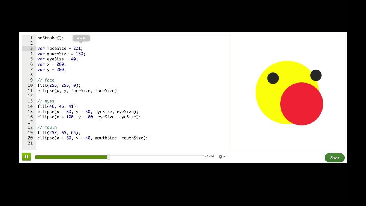 Resizing shapes with variable expressions | Computer Programming | Khan Academy - YouTube