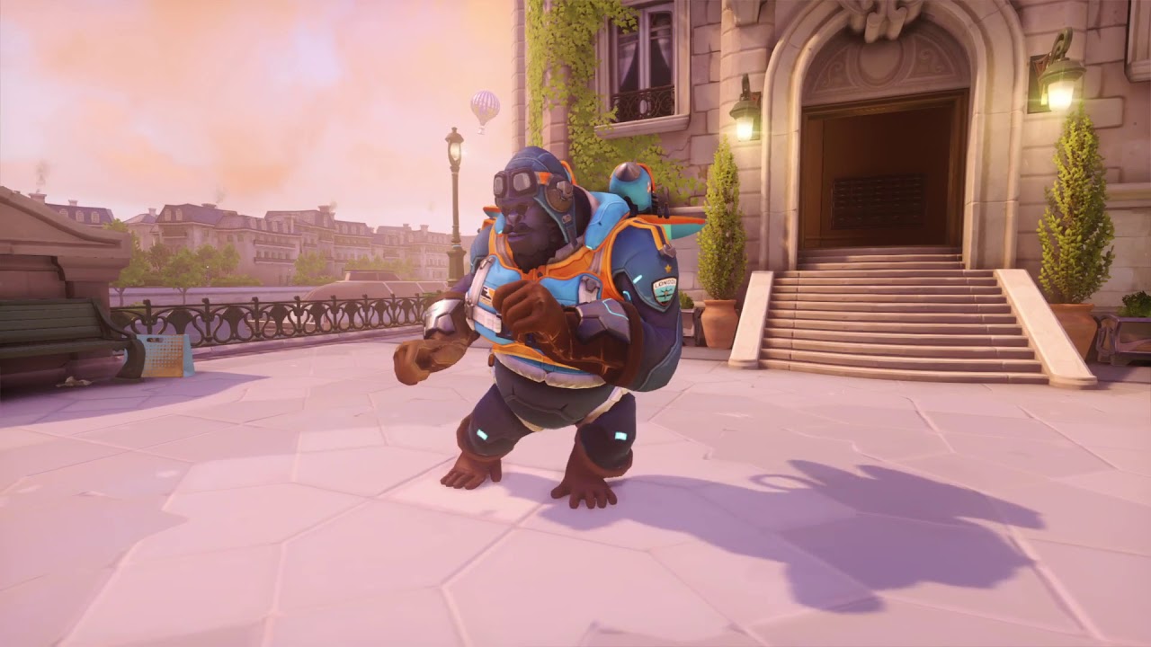 Winston Dance Emote with Flying Ace Skin in-game (PS4) - YouTube