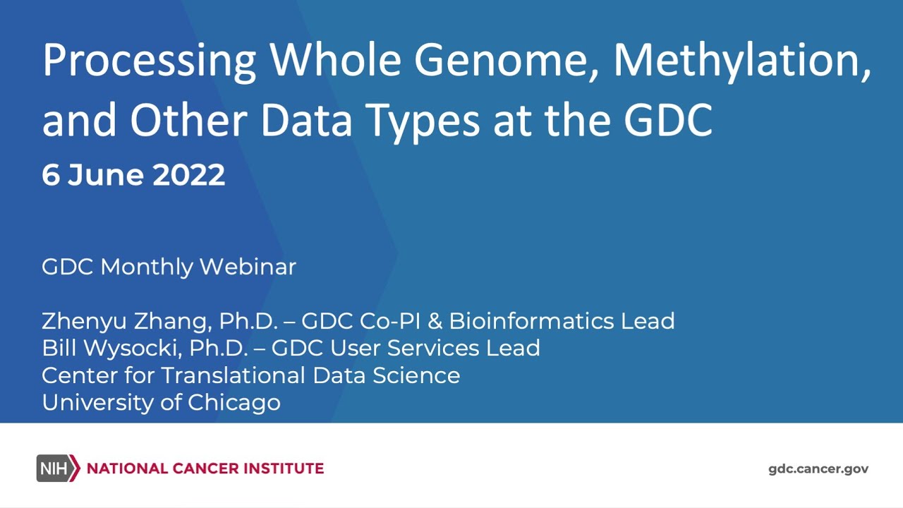 Processing Whole Genome, Methylation, and Copy Number Data Types at the ...