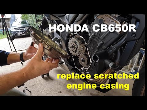 Honda CB650R (2019) - new crankcase cover - YouTube