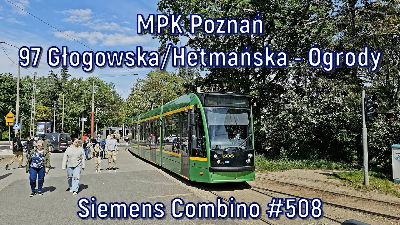 MPK Poznań - linia 97, Siemens Combino #508 - YouTube