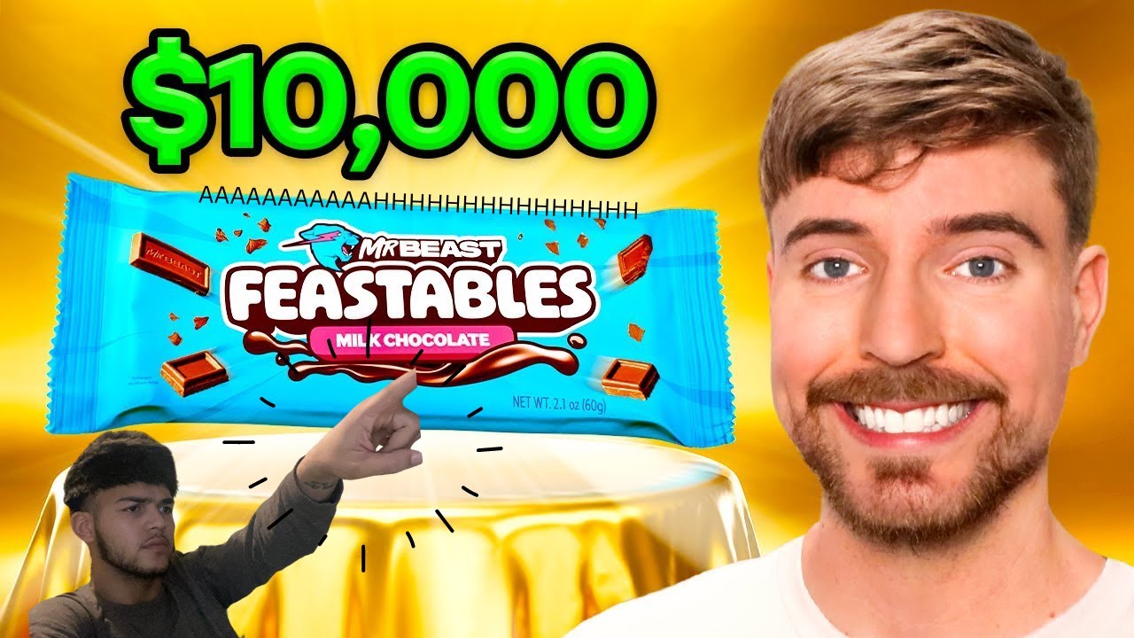 MrBeast $1 to $10,000 Commercial For FEASTABLES *MUST WATCH* REACTION ...