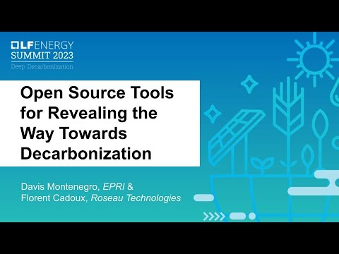 Open Source Tools for Revealing the Way Towards Decarbonization - YouTube