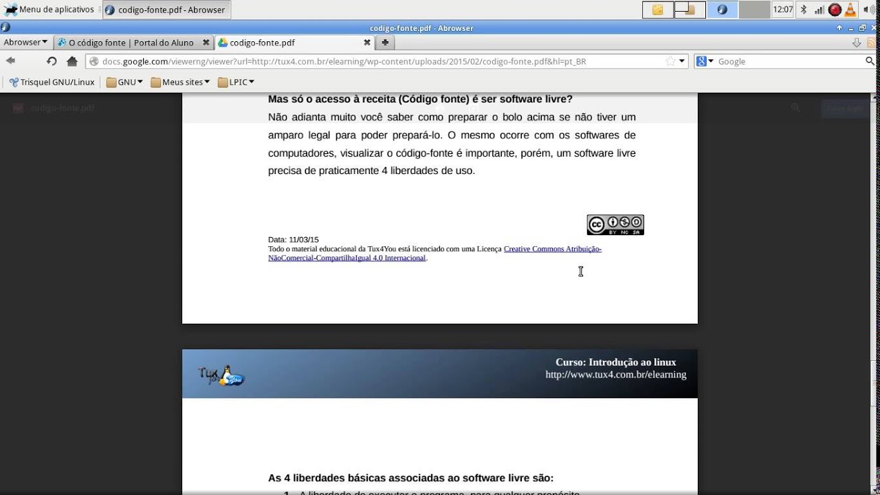 Curso básico de Linux - Aula 2 - Código fonte. - YouTube