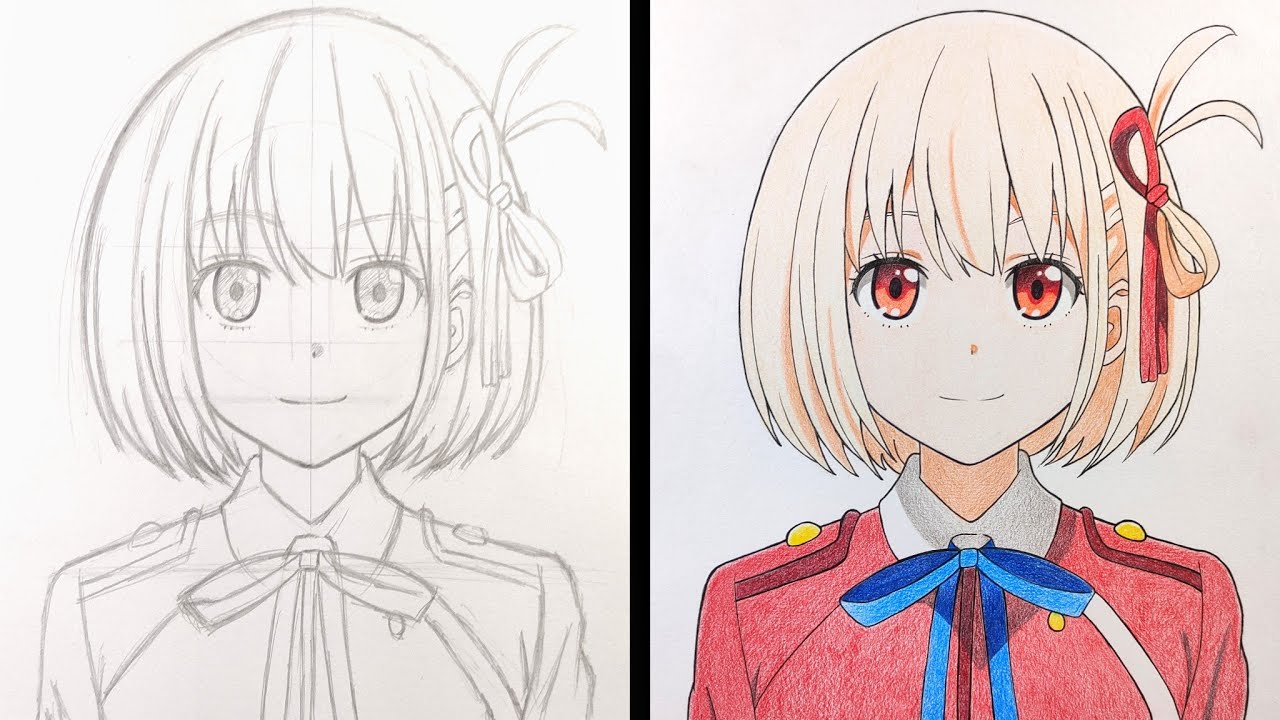 How to Draw Chisato Nishikigi - [Lycoris Recoil] - YouTube