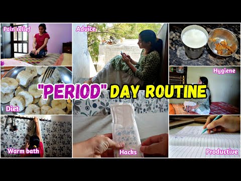 PERIOD DAY ROUTINE/hacks + diet + hygiene + pain advice