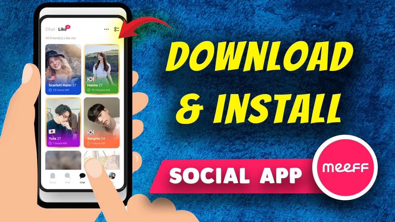 How To Download & Install MEEFF - Make Korean Friend App - YouTube