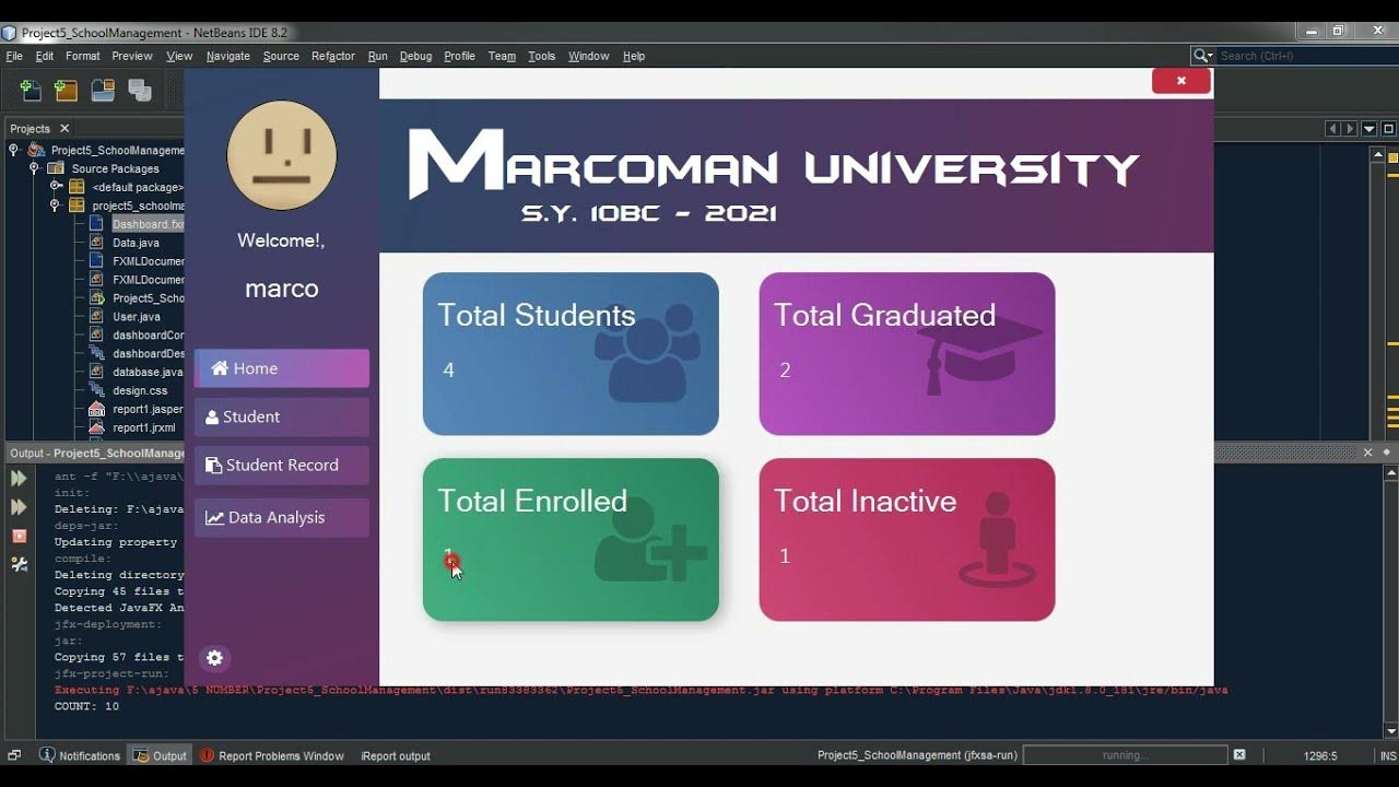 JavaFX Project - School Management System (2021) using Java Netbeans - YouTube