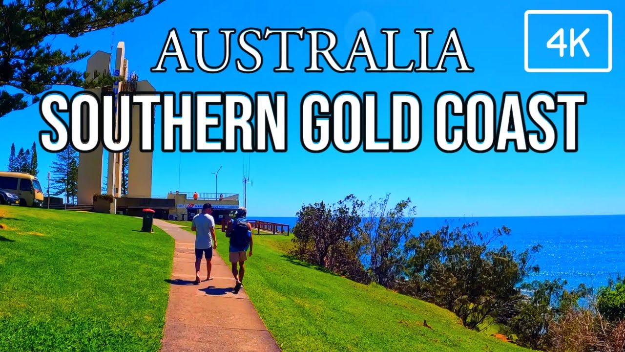 4K Duranbah Beach | Point Danger Lookout | Rainbow Bay Beach | HOT Gold ...