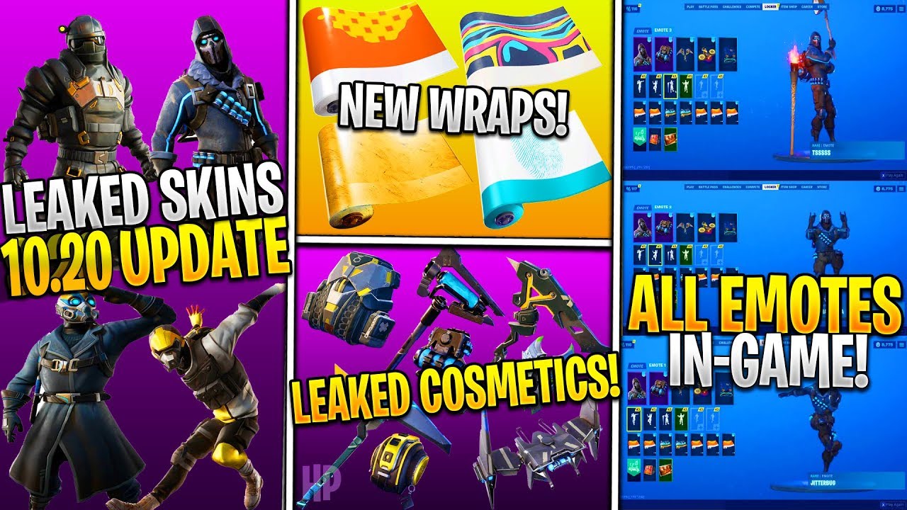 *NEW* Fortnite: All Leaked Skins & Emotes..! *TSSS, Llama Conga, Sledge ...