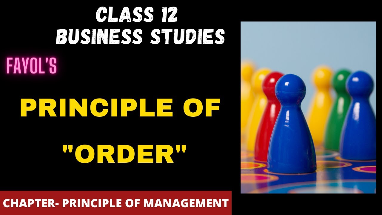 Principle Of Order In Management