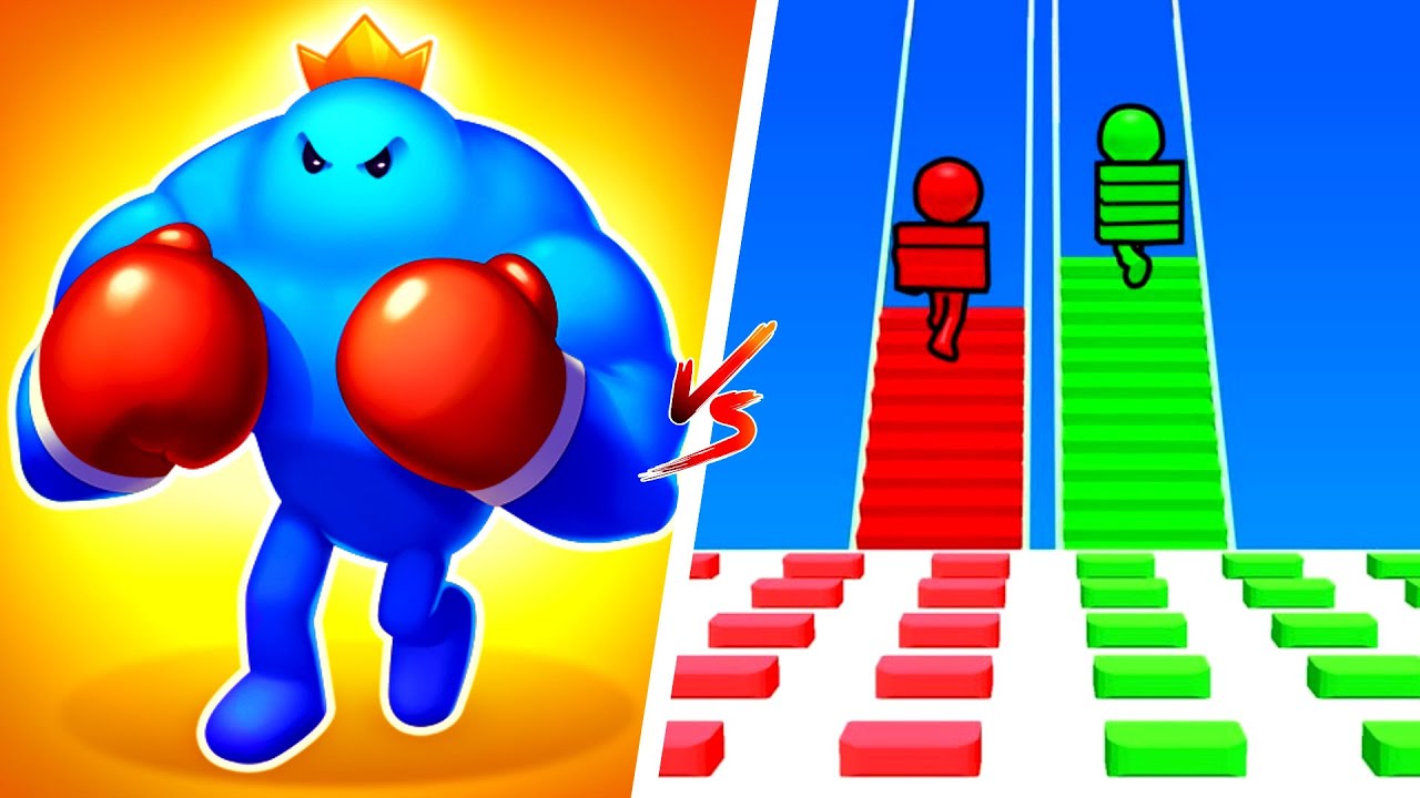 Punchy Race vs Bridge Race 💥🏃‍♂️🌉🔥 Max Levels Gameplay Walkthrough ...