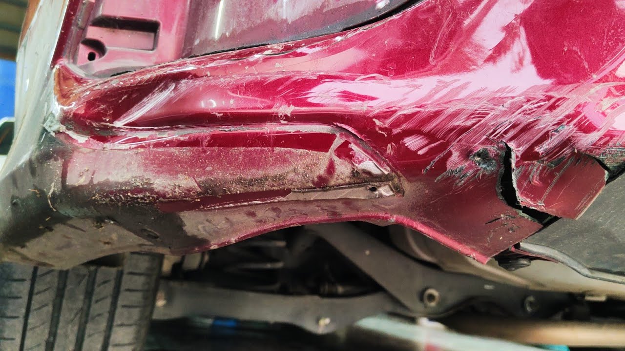 How to repair crack bumper and spray.... - YouTube