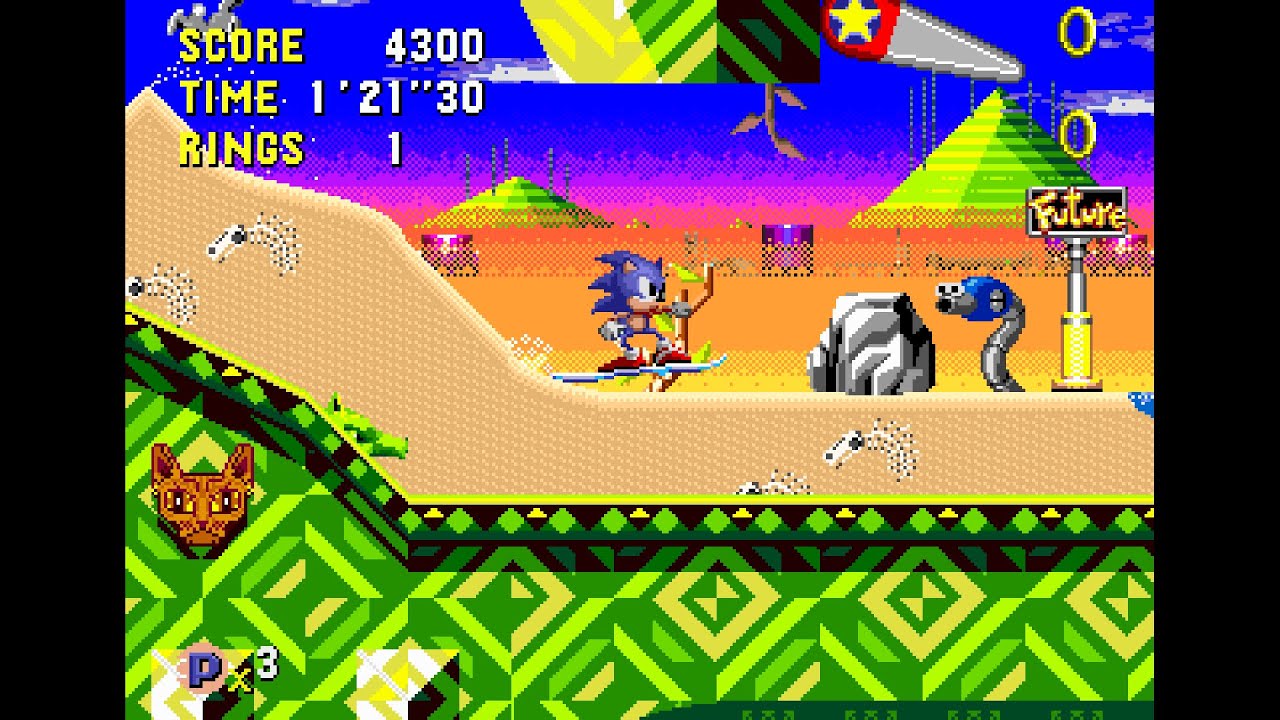 Sonic CD - Desert Dazzle Past - YouTube