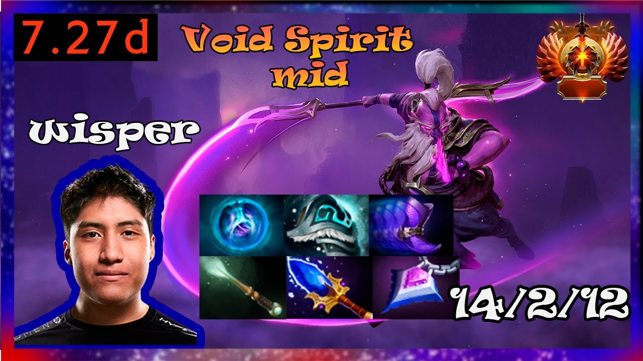 Wisper Void Spirit mid | Full Gameplay 7.27d | Dota 2 Pro Replays - YouTube