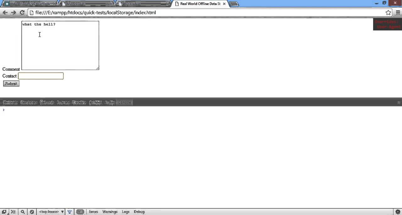 Html5 Real World Offline Storage Form And Localstorage Use Case Silent Tutorial 720p Youtube