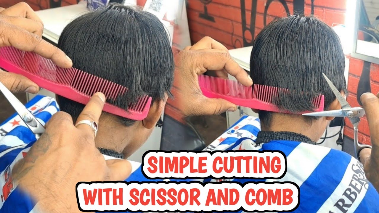 Boys Simple Haircut / with Scissor and Comb / Step By Step Tutorial ...