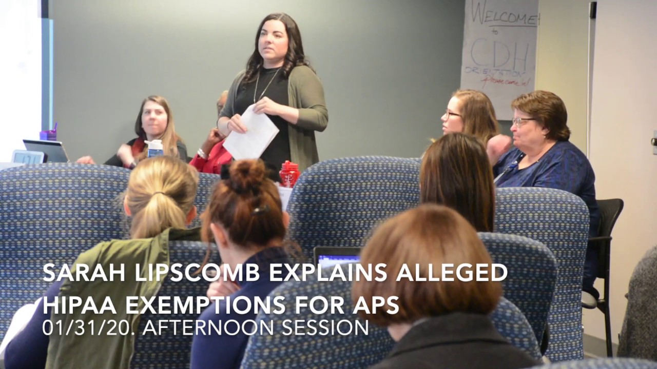 Sarah Lipscomb explains alleged APS exemptions for HIPAA disclosures ...
