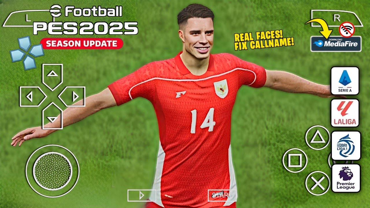 eFootball PES 2025 PPSSPP Full Liga Eropa & Update Timnas🇮🇩 Full SQUAD ...