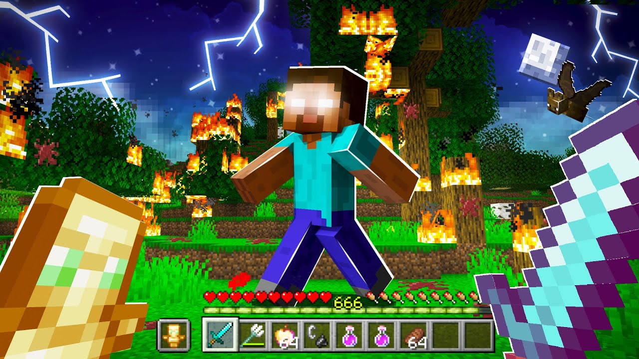 We Found Herobrine Added Back into Minecraft.. - YouTube