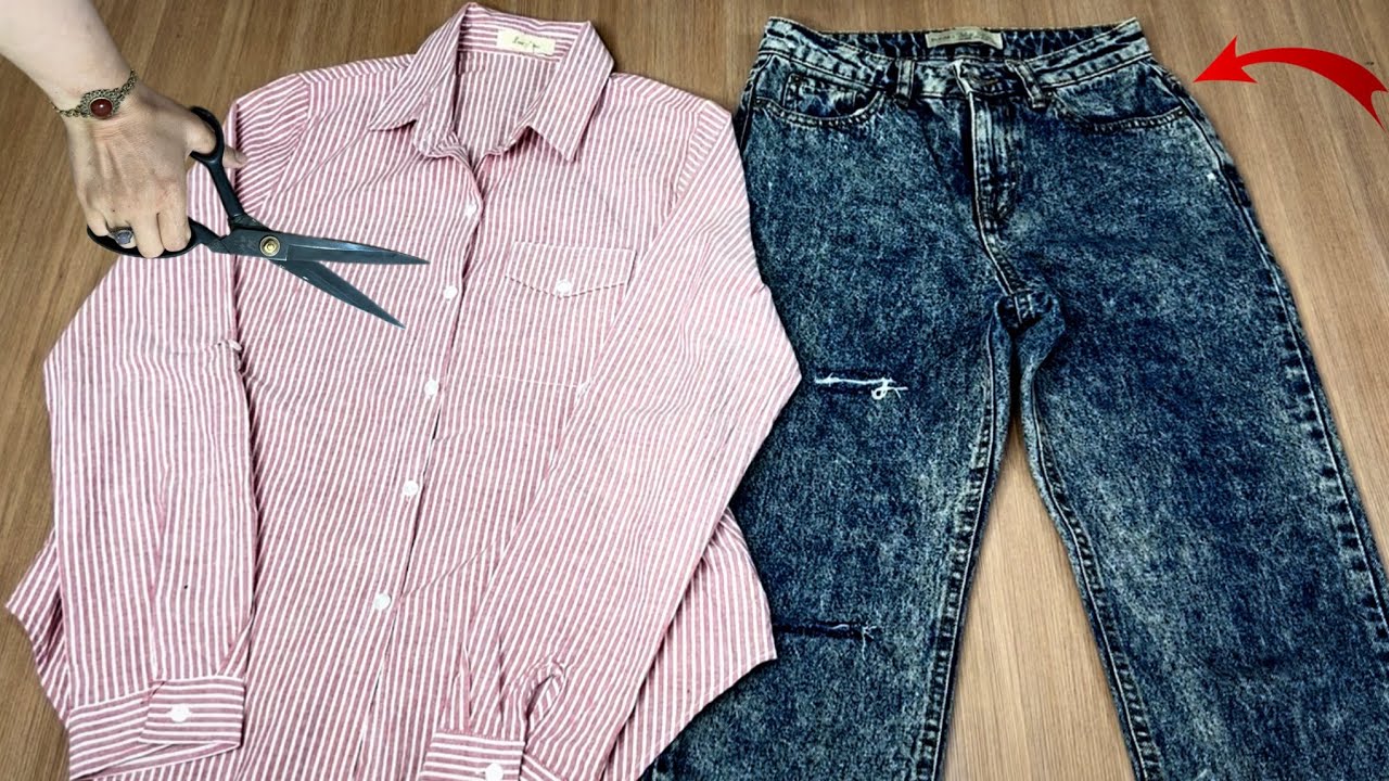 💥 [DIY] Cool technique and unique idea 🤩 how to make new clothes from ...