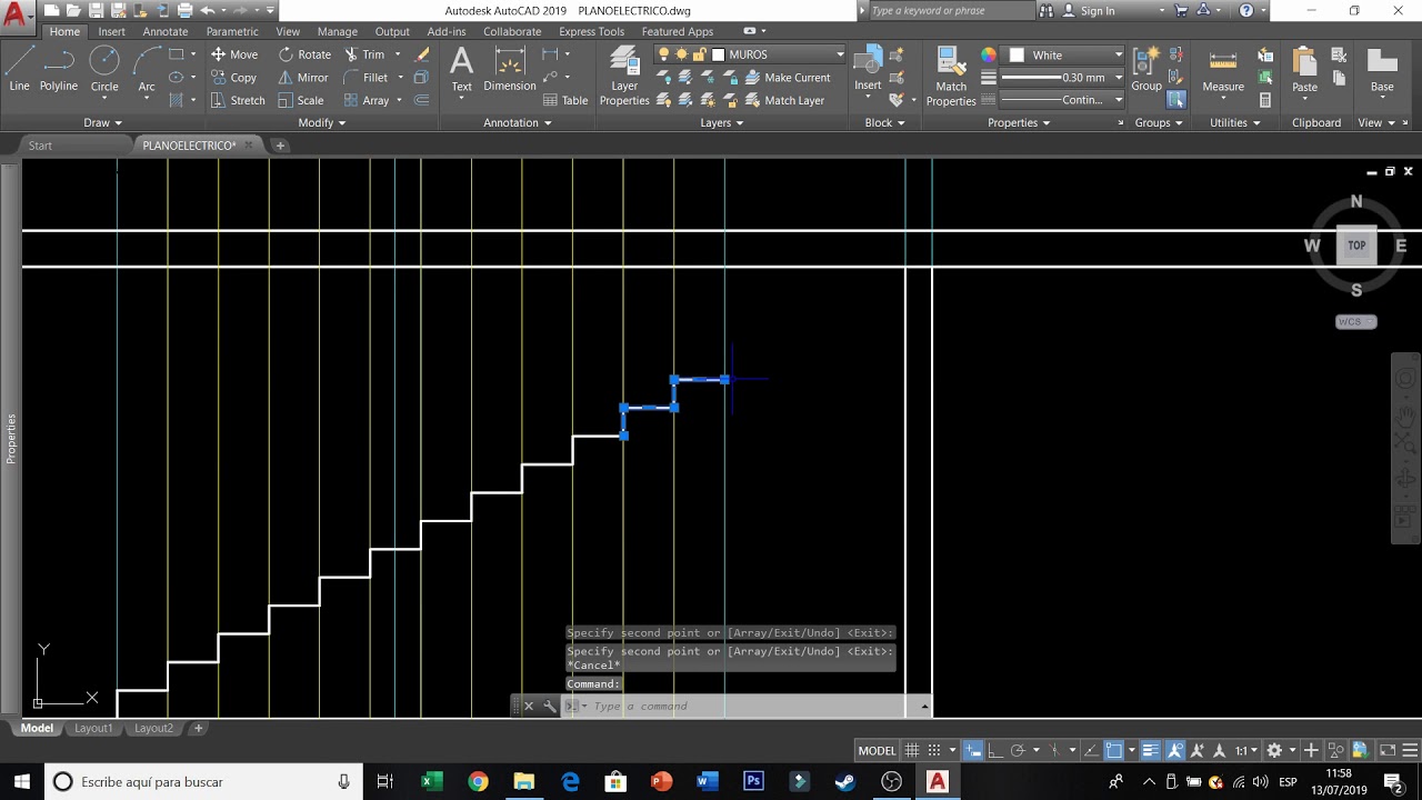 COMO REALIZAR UN CORTE EN AutoCAD / STD. - YouTube