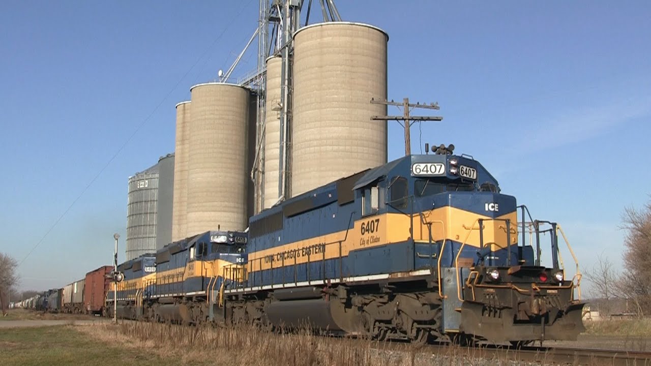 IC&E 6407 East by Stillman Valley, Illinois on 12-14-2012 - YouTube