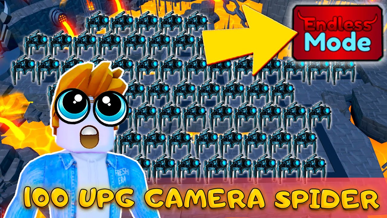 100 UPGRADED CAMERA SPIDER СЛОМАЛИ ИГРУ TOILET TOWER DEFENSE - YouTube