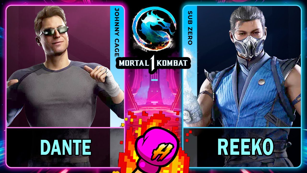 MK1 🥊 Dante (JOHNNY CAGE) VS Reeko (SUB ZERO) 🥊 Mortal Kombat 1 🥊4K 60 ...